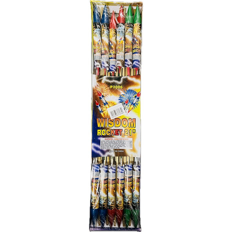 Wisdom Rocket 8oz (21 inch) 12s | Singh's Fireworks